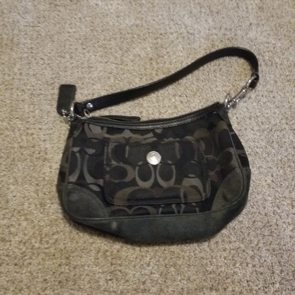 Bags | Coach Black Gray Signature C Purse | Poshmark
